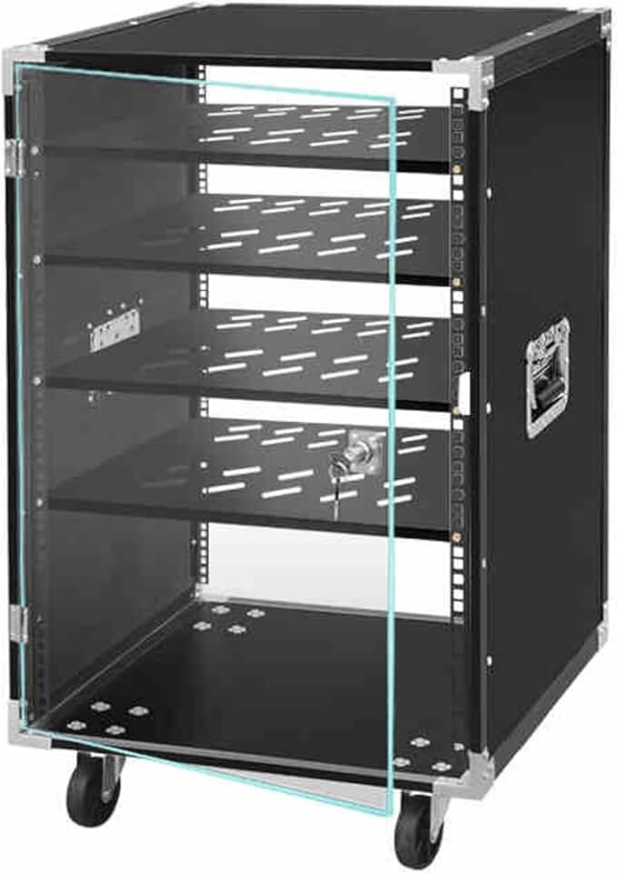 Stereo Cabinet, AV Cabinet with Glass Doors, Stereo Audio Rack Stand ...