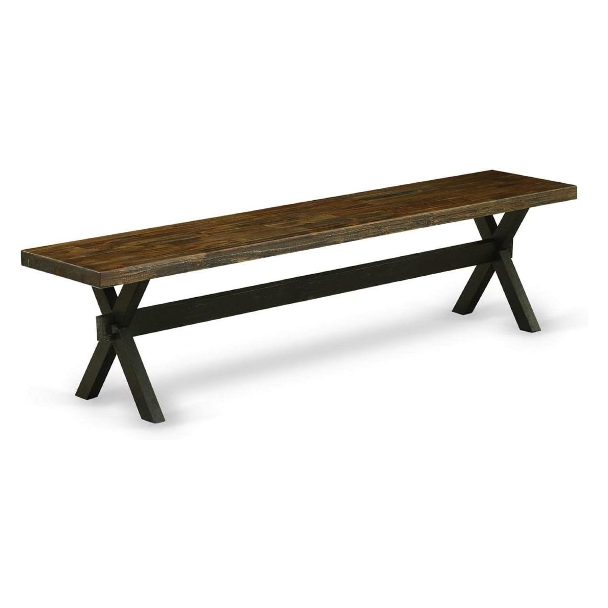 Depot Esh X- Modern Dining Bench with Wood Seat, 72x15x18 Inch, XB677 ...