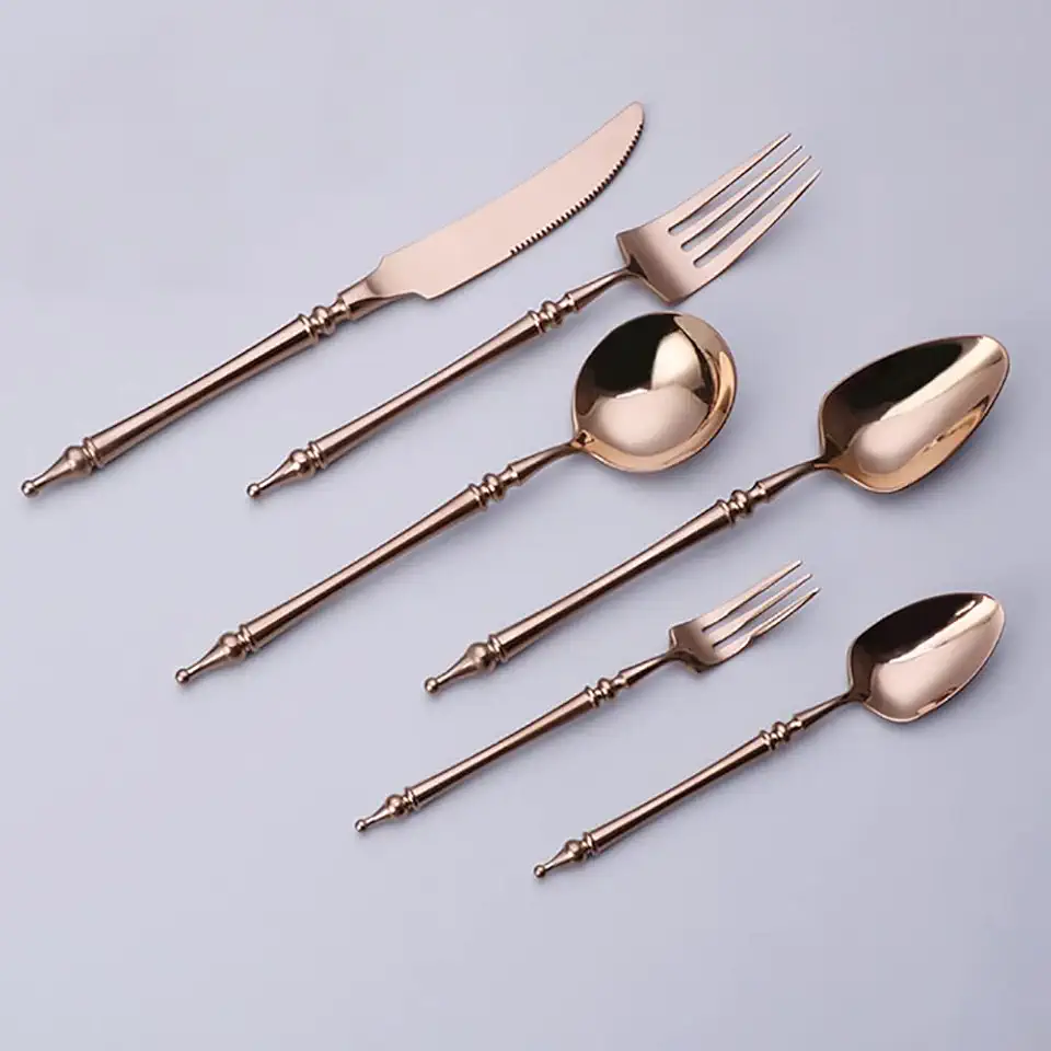 Gold Silverware Set for 6 With Color Handle Stainless Steel Flatware,36 ...