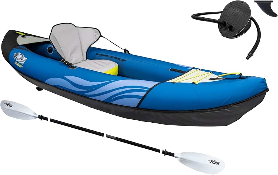 Pelican iESCAPE Inflatable Kayak - Recreational Kayak - Compact, Stable ...
