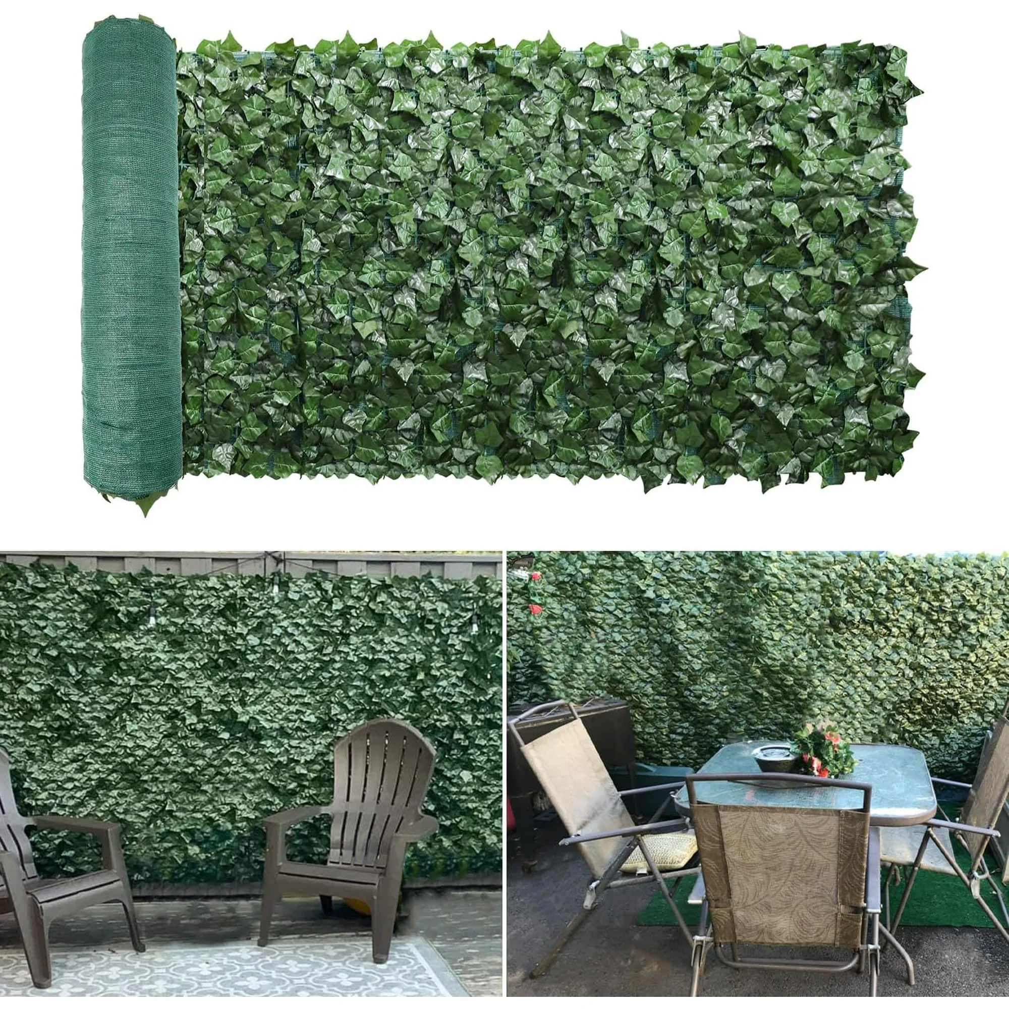 Sunrise 6' X 10' Faux Leaf Privacy Fence Screen With Mesh Back ...