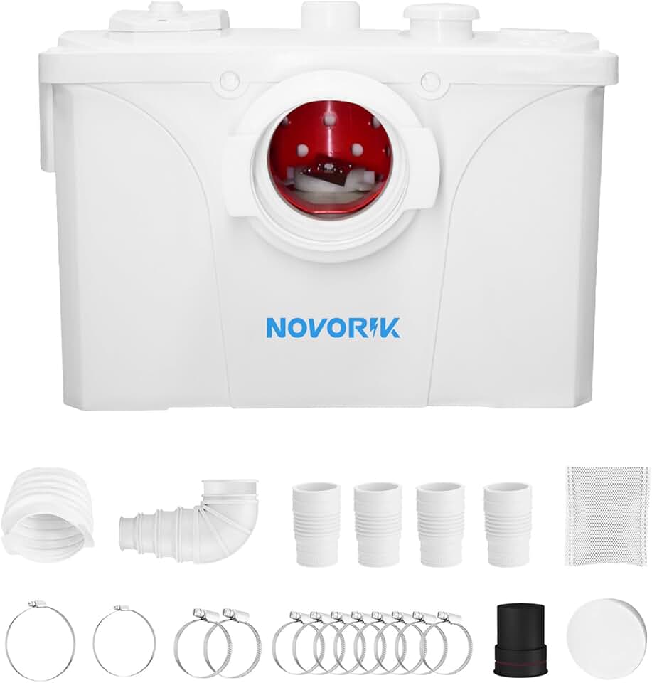 700W Macerator Pump With 4 Water Inlets, Toilet Upflush Pump For Sewage Waste, Automatic ...