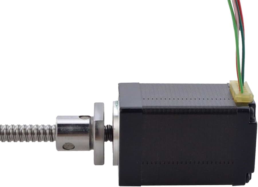 External Ball Screw Linear Stepper Motor 0.1Nm 46mm Body Length 4-Lead ...