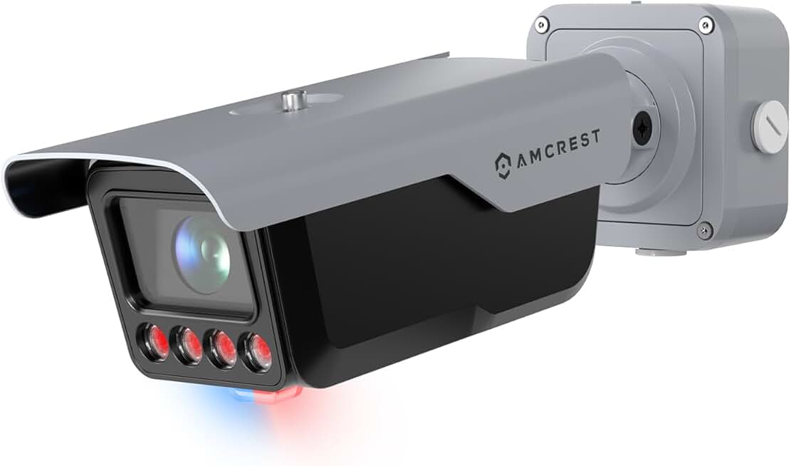 Amcrest License Plate Recognition (LPR) Camera, 8-32mm Optical Zoom AI ...