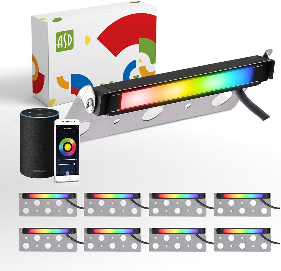 ASD LED 7 Inch Retaining Wall Light Fixture | 3W 110LM RGB-2700K-6500K ...