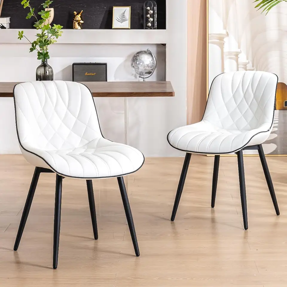 YOUNUOKE Dining Chairs Set of 2 Mid Century Modern Kitchen Chair ...