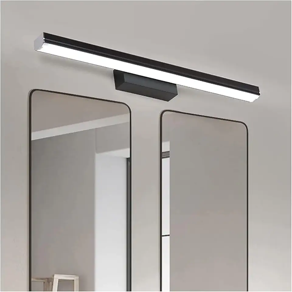 Wall Lamp Mirror Light Aluminum Acrylic Mirror Front Light Black ...