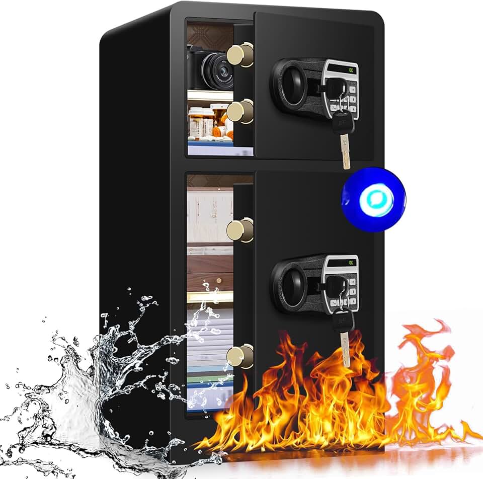 6.1 Cu ft Extra Large Home Safe Box Fireproof Waterproof with [DOUBLE ...