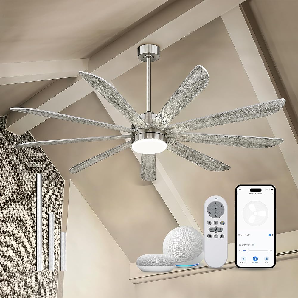 72 inch Large Ceiling Fans with Lights, Modern Ceiling Fan for Kitchen ...