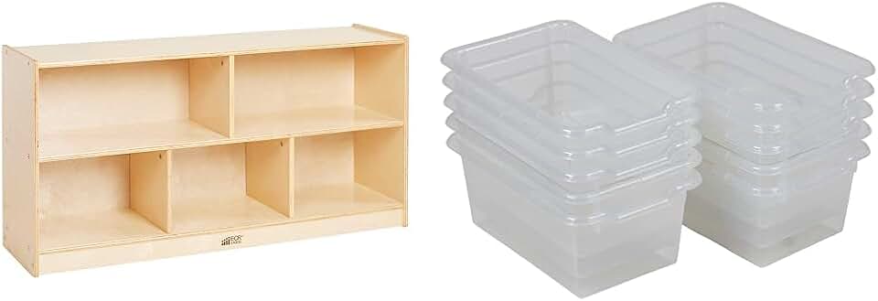 ECR4Kids 5-Compartment Mobile Storage Cabinet, 24in, Classroom ...