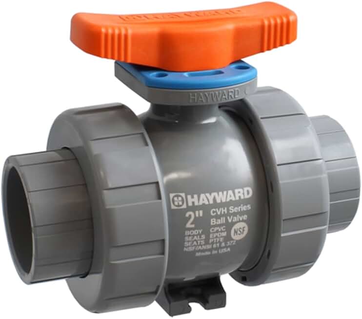 Hayward CV1400SV Series CV Profile2 Proportional Control True Union Ball Valve, Socket End, PVC ...