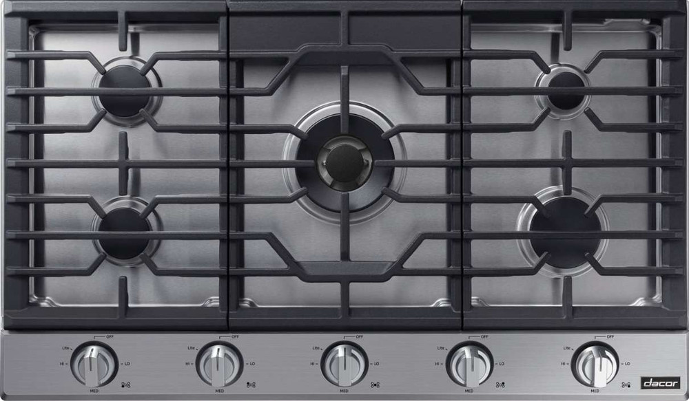 DTG36P875NS Dacor 36" Transitional Smart Gas Cooktop with 5 Sealed ...