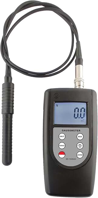 GS-100DAH Digital Gaussmeter Tesla Meter Tester Surface Magnetic Field ...
