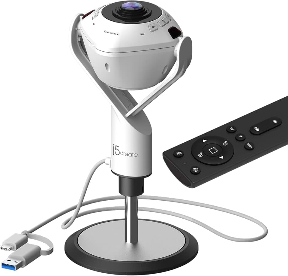 j5create 360 All Around AI-Powered Conference Room Camera with ...