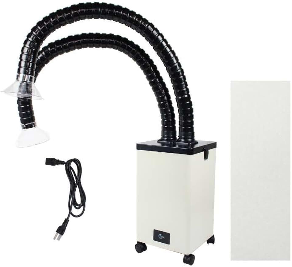 CNCTOPBAOS 130W Solder Fume Extractor 110V with Two Hoses,Desktop Fume ...