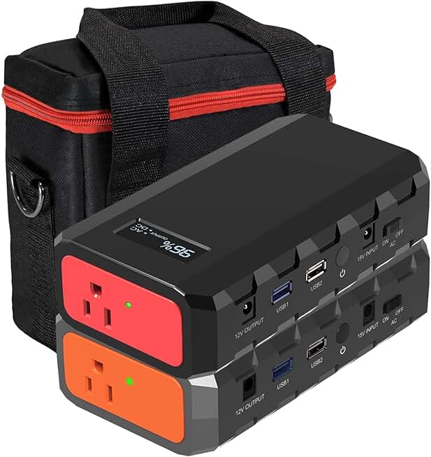 SinKeu Portable Battery Pack, Portable Power Bank with AC Outlet, 65W ...