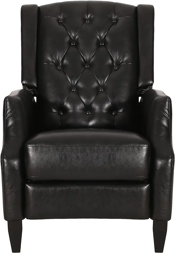 Christopher Knight Home Sadlier Recliner, Midnight Black + Dark Brown ...