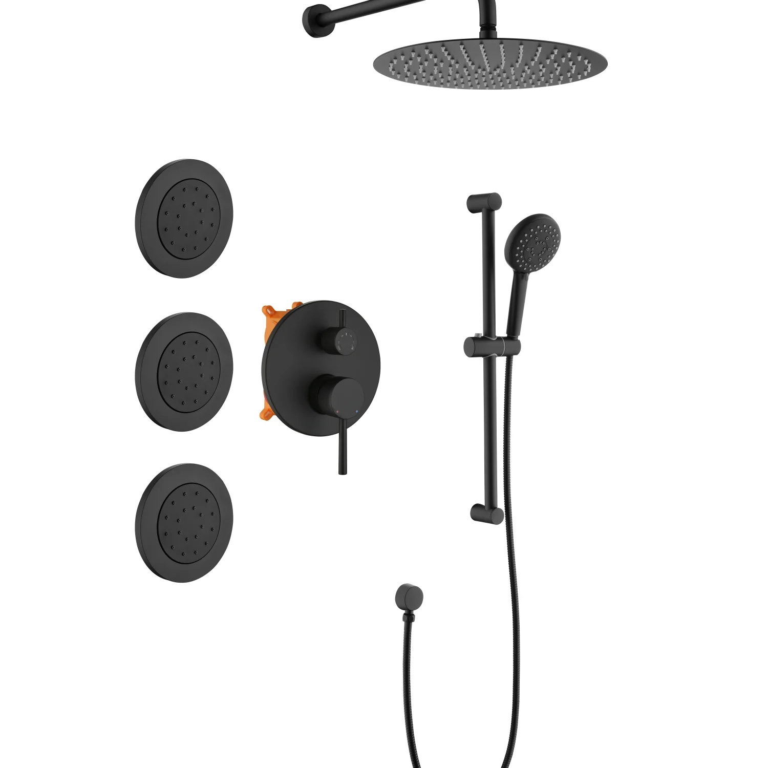 Luxurious Shower System with Adjustable Shower Head Ergonomic Hand ...