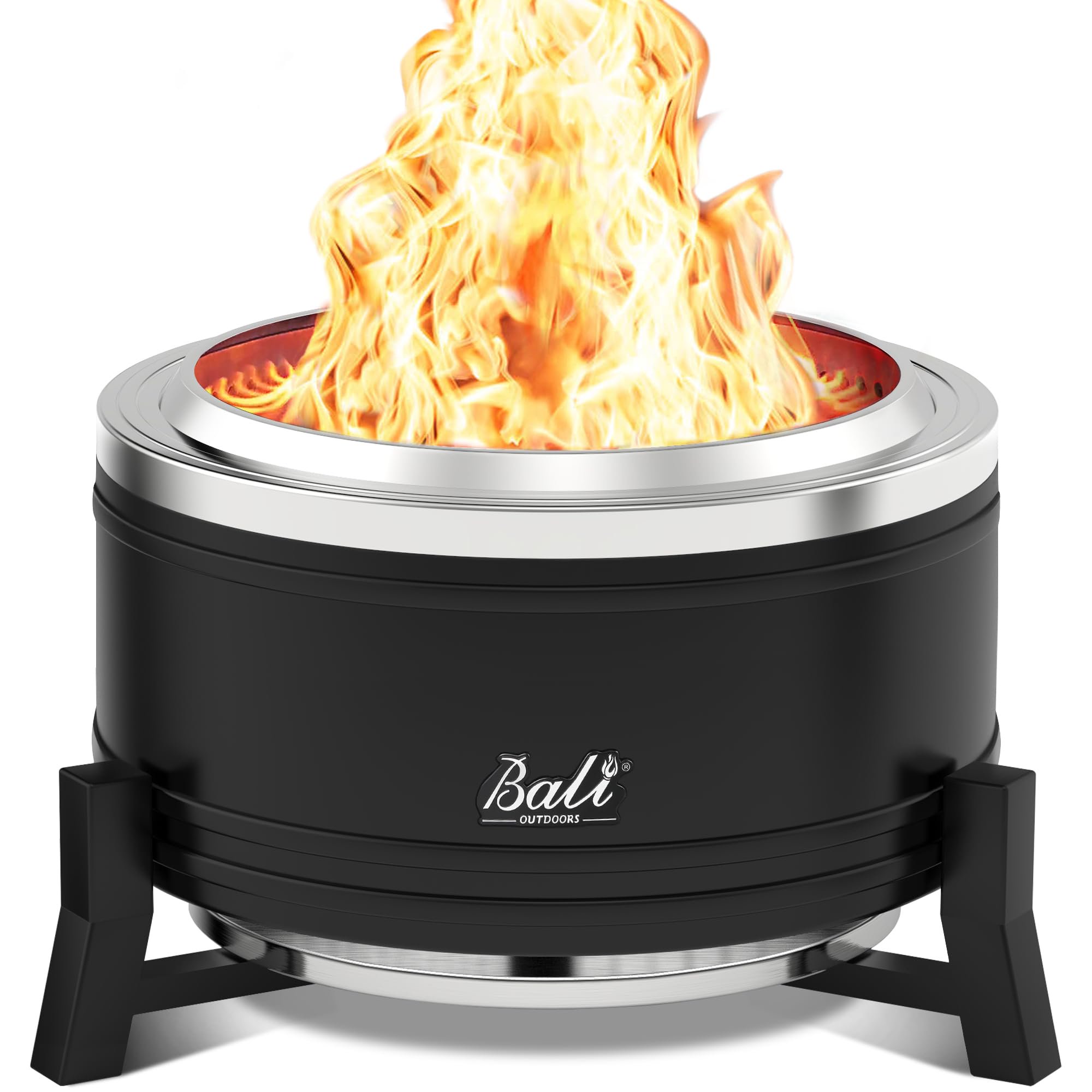 Smokeless Fire Pit Wood Burning Portable Outdoor Fire Pits 22 Inch ...