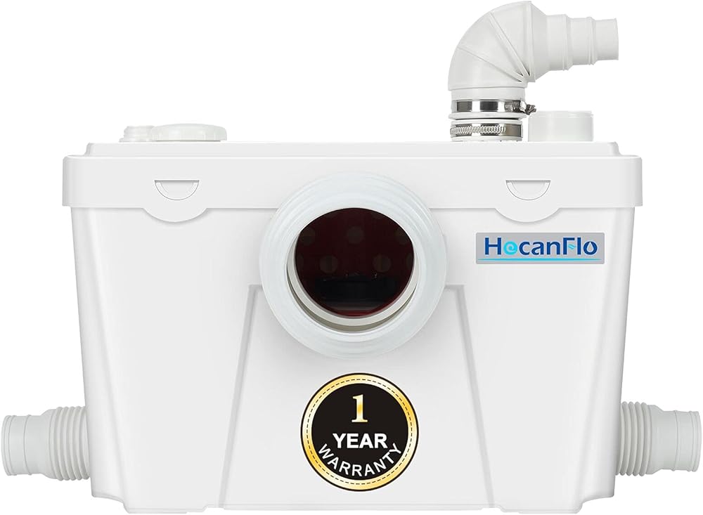 Upflush Toilet System Macerator Pump, with 4 Water Inlets for Kitchen ...