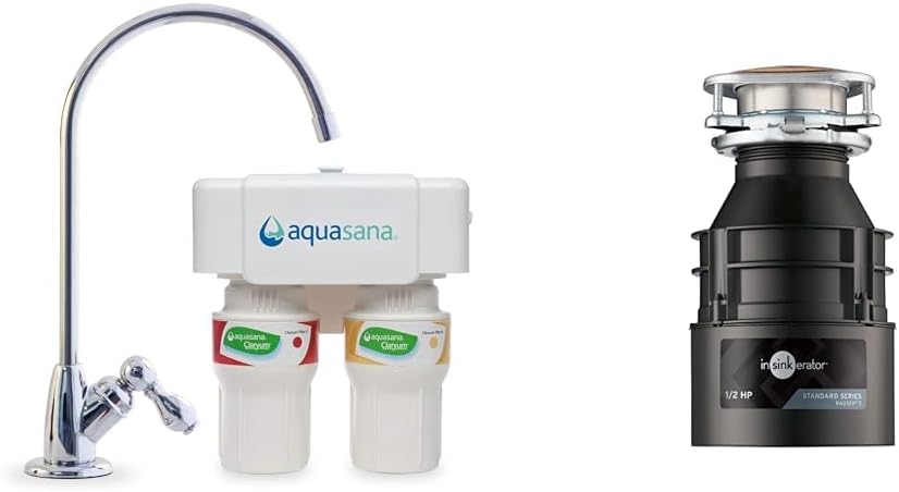 Aquasana Under Sink Water Filter System with InSinkErator Badger 5 ...