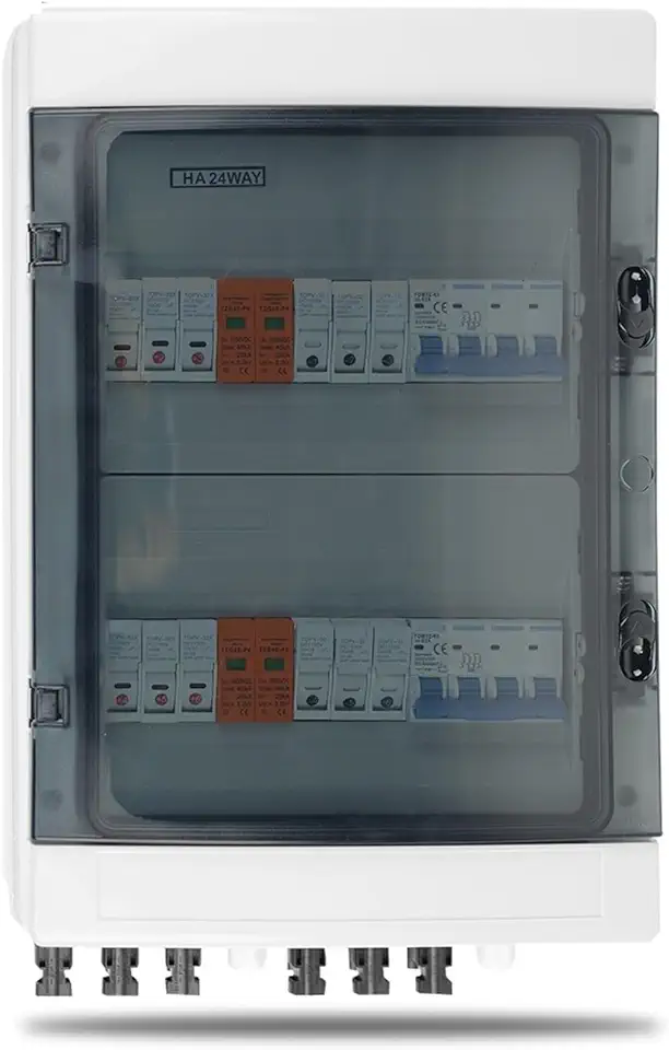 Solar Photovoltaic PV Combiner Box with Protection 6 Input 2 Out DC ...