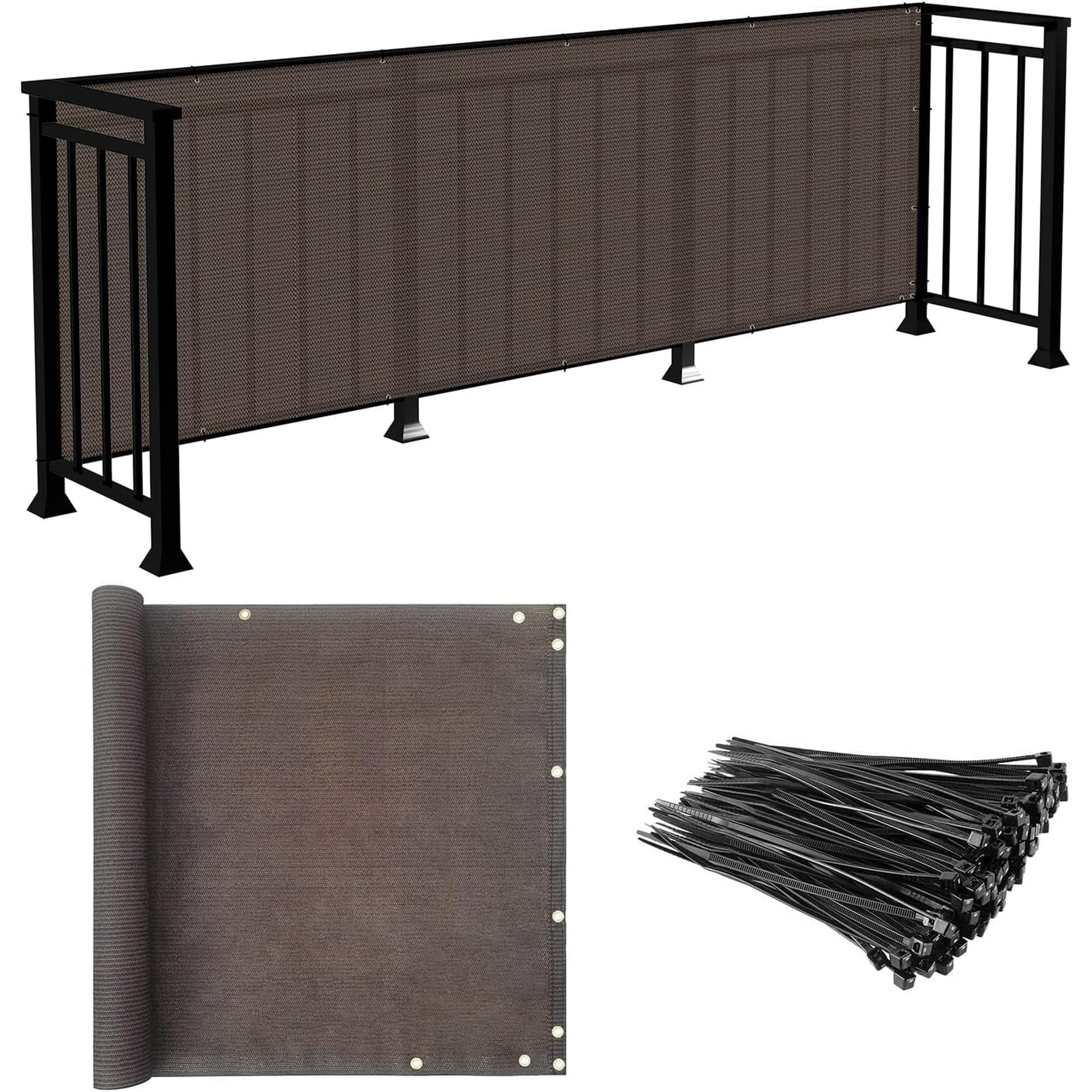 Sunrise 3' X 268' Balcony Privacy Fence Screen Cover With Zip Ties ...