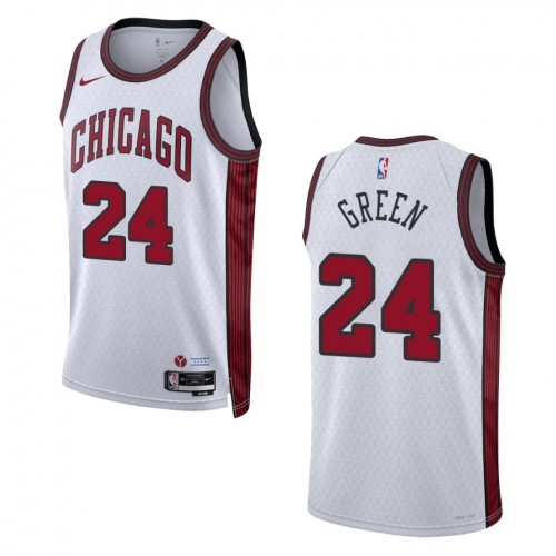 Chicago Chicago Bulls #24 Javonte Green Unisex Nike White 2022-23 ...