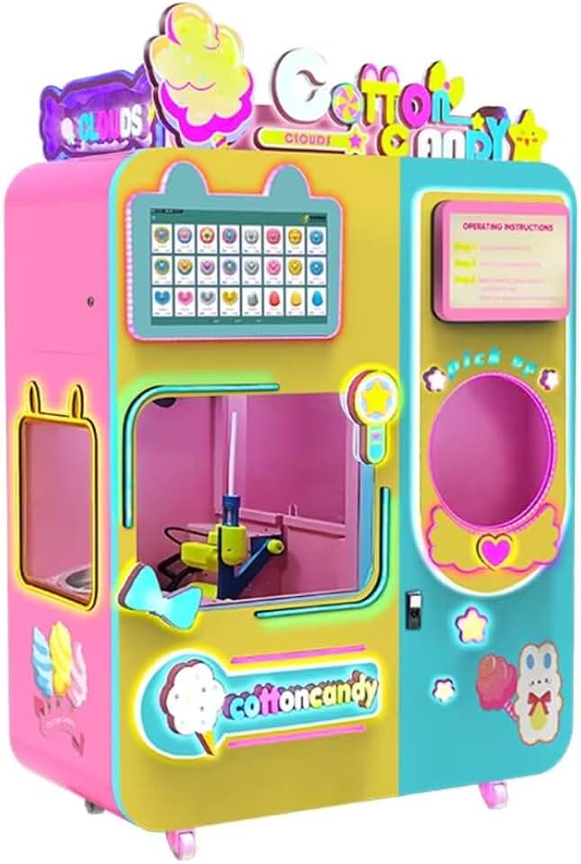 Electric Fully Automatic Robot Parts Commercial Cotton Candy Making ...