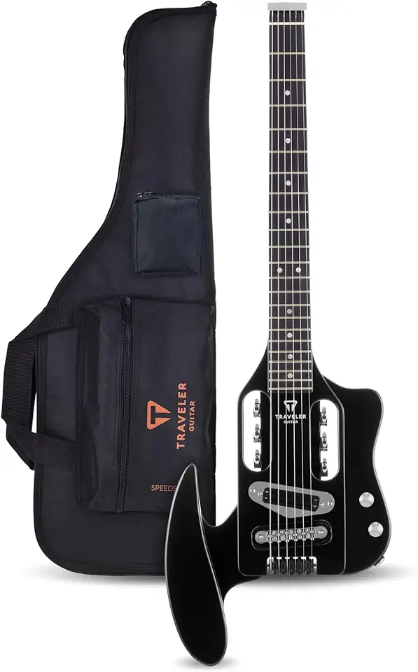 Traveler Guitar Speedster | Gloss Black 6-String Travel Electric Guitar ...