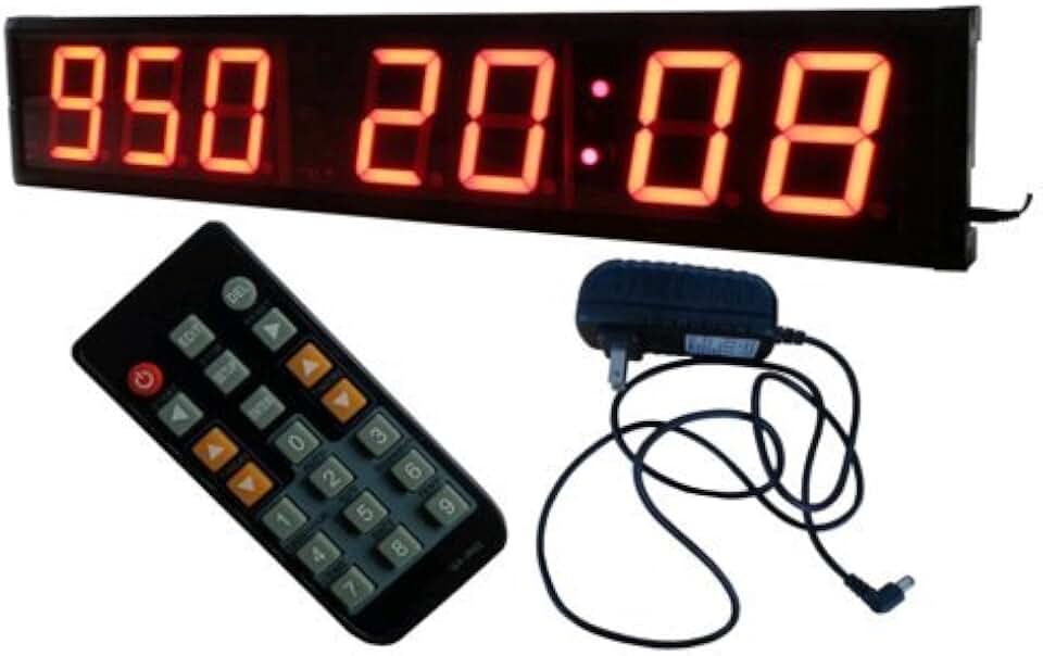 4" High Character 7 Digits LED Days Countdown Timer with Hours Minutes ...