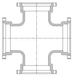 Tyler Union Mechanical Joint Domestic Ductile Iron C110 Full Body Cross ...
