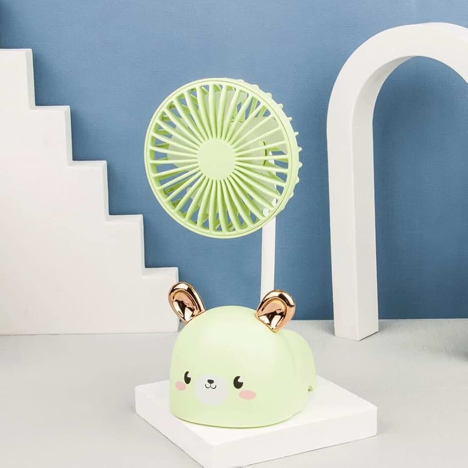 Cartoon Mini Table Fans Mute Student Portable Desktop Mini Fan Macarone ...