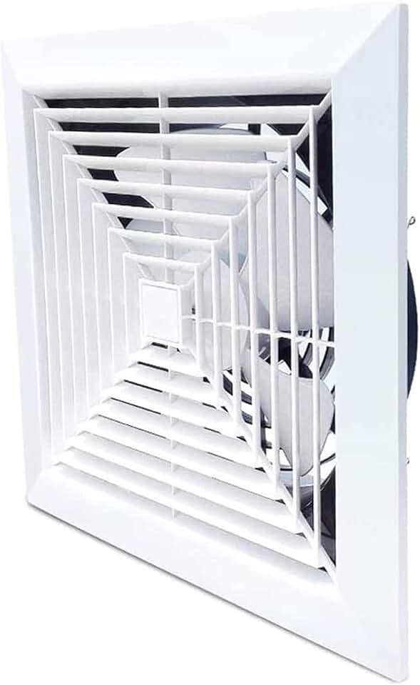 Through-The-Wall Ventilation Fan, White Square Exhaust Fan,Vertical ...
