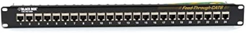 Black Box Corp JPM814A Cat6 Feed-through Patch Panel, Shielded,24-Port ...
