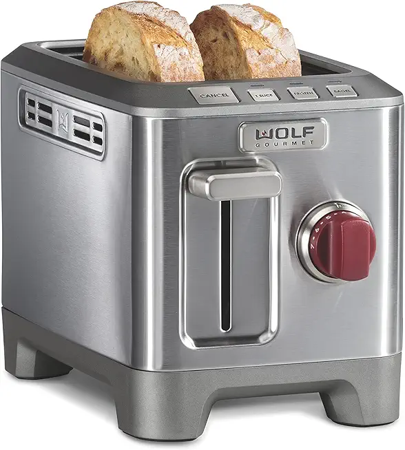 Wolf Gourmet 2-Slice Extra-Wide Slot Toaster with Shade Selector, Bagel ...