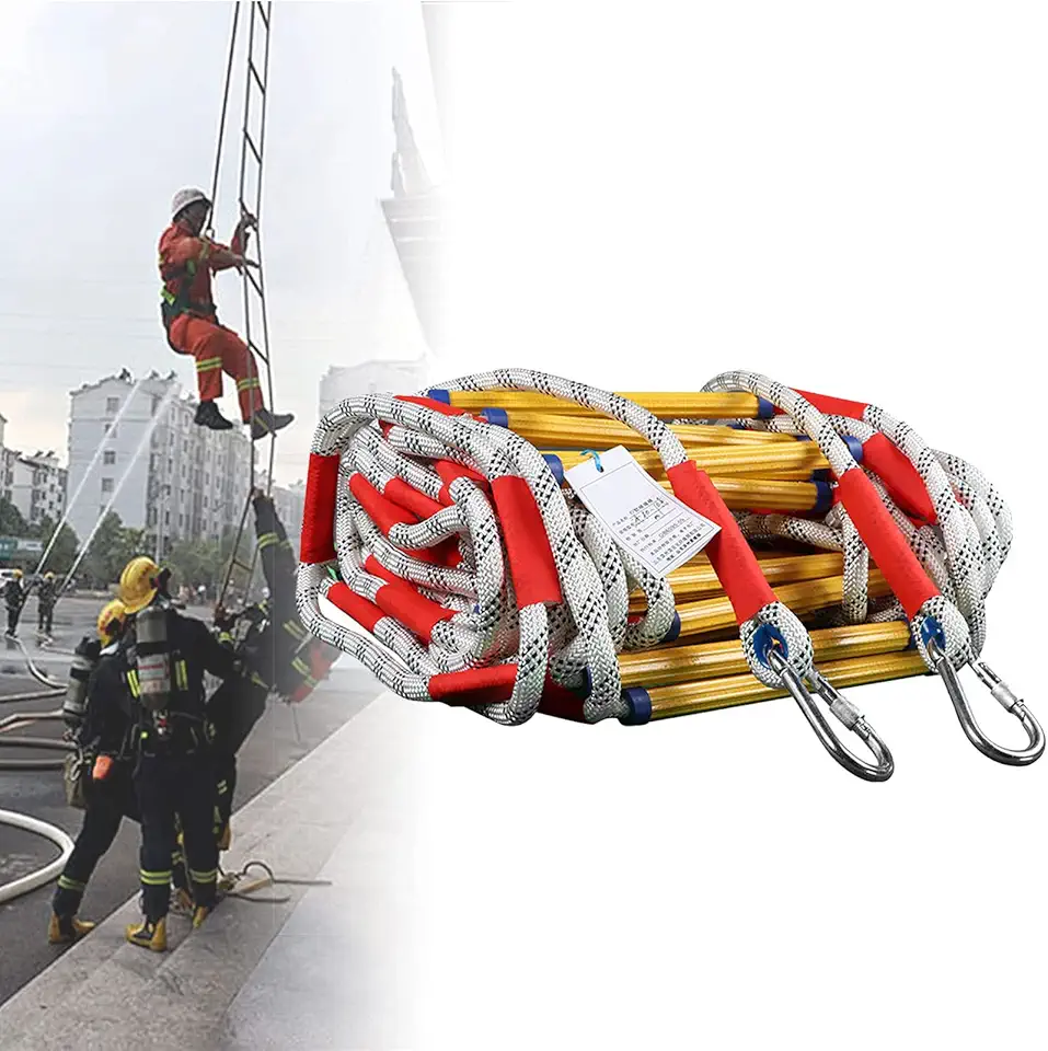 Fire Escape Window Ladder, Emergency Rope Ladder Fireproof Rescue ...
