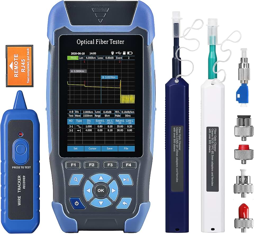 A-900D OTDR Optical Fiber Tester 1310 1550nm UPC Interface 60km 24/22db ...