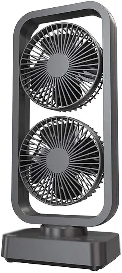 Automatic Shaking Timing Small Fan Double-Layer Small Tower Fan Desktop ...
