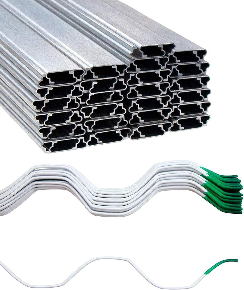 Wire and Lock Channel Kit | 1" x 6.5' Aluminum Greenhouse Channel with ...