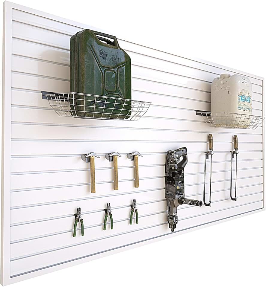NeatiEase Slatwall Panel Wall Storage Systems, 4 x 8ft Slat Wall ...