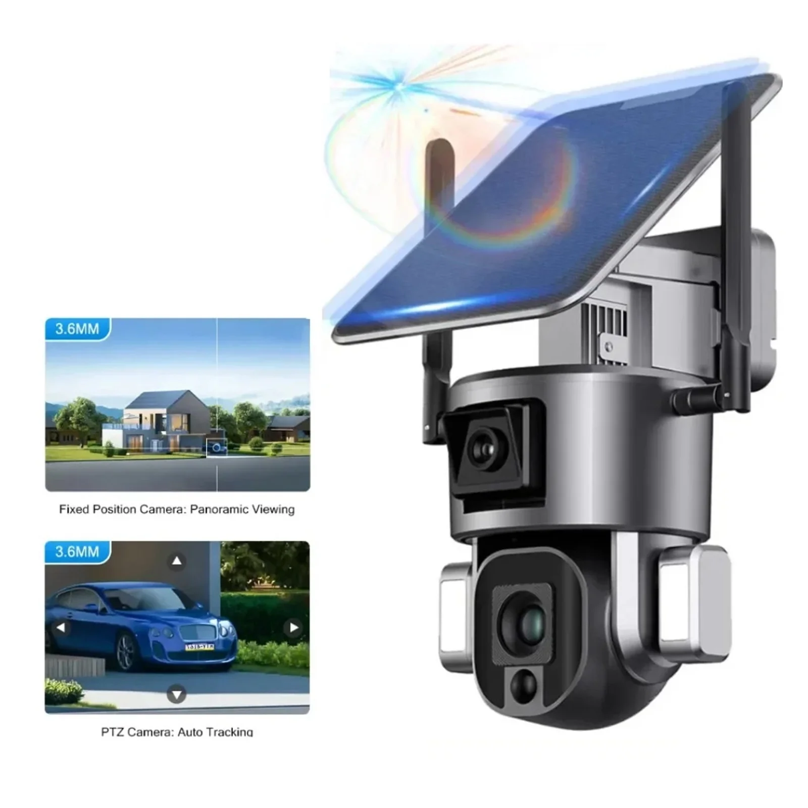 Security Camera, 8MP 4K HD Solar Camera Outdoor Wireless 4G Binocular ...