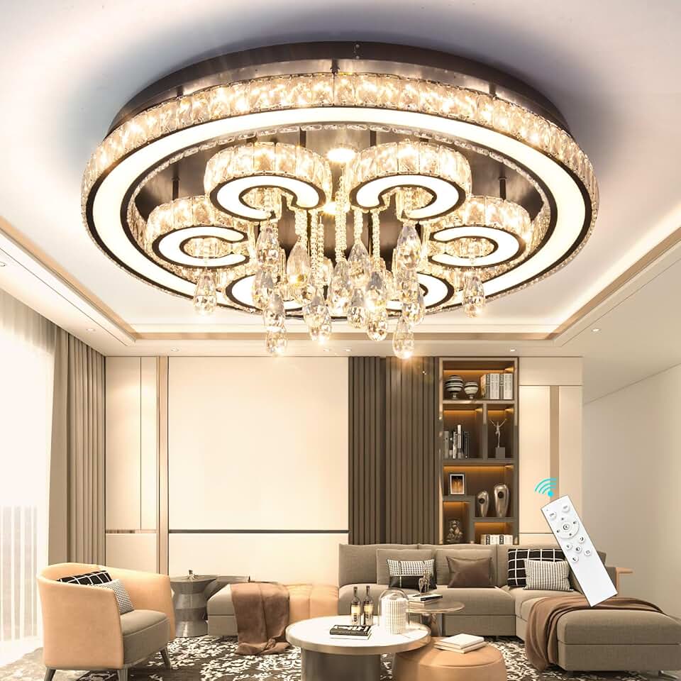 Flush Mount Ceiling Light Chandeliers for Living Room Dining Room ...