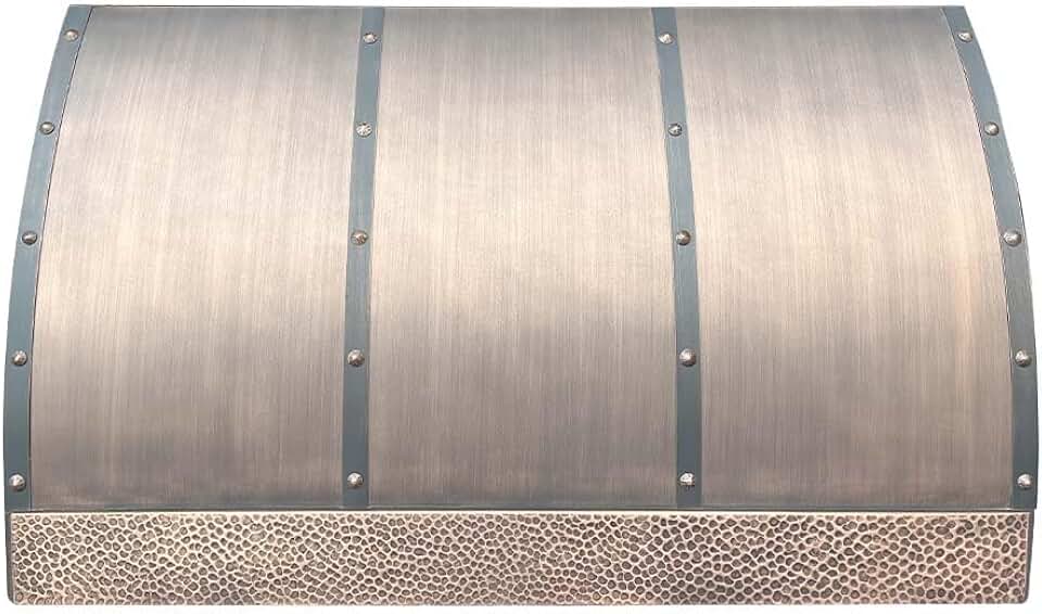CT Copper Tailor Copper Vent Hood Island Mount,48'' W,42''H, 1150 CFM ...