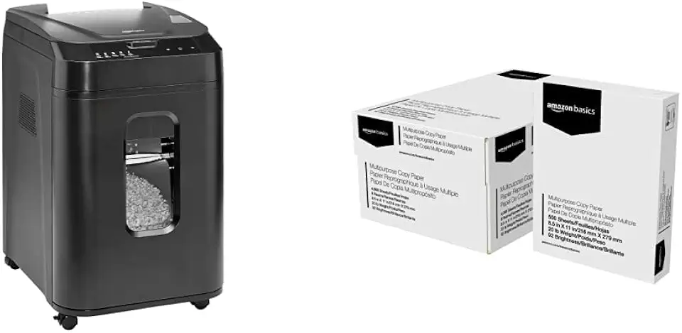 Amazon Basics 150-Sheet Autofeed Micro-Cut Paper Shredder ...