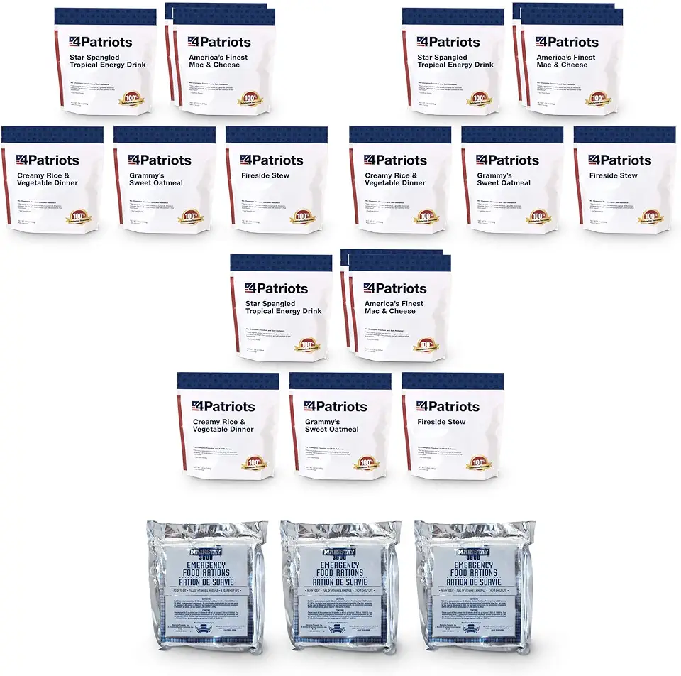 3 1-Week Emergency Food Supply + 3 Packs Emergency Lemon Flavored Food ...