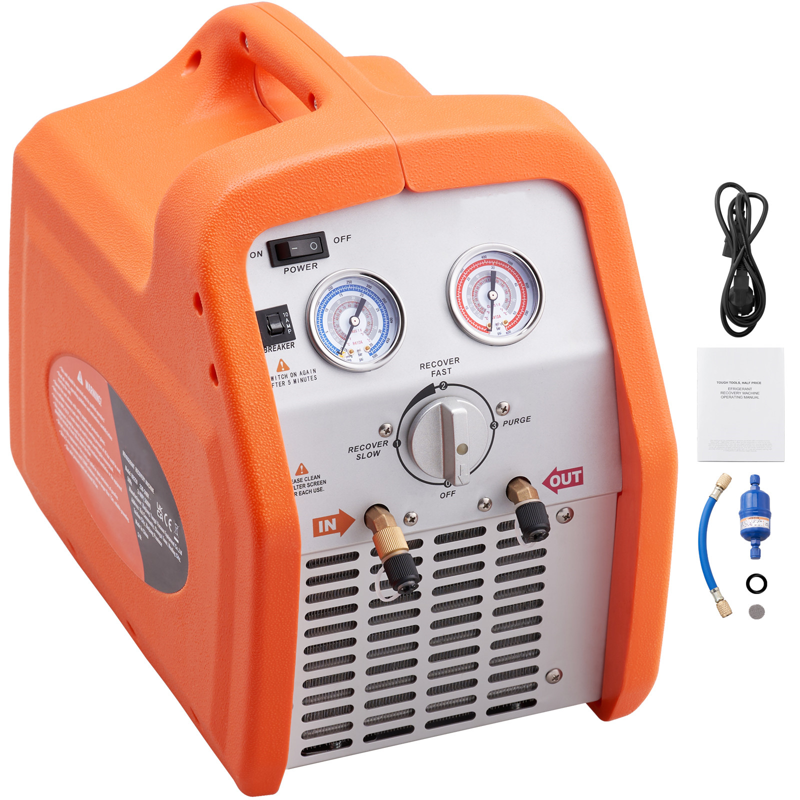 BENTISM Portable 1 HP Refrigerant Recovery Machine AC 120V 60Hz for ...