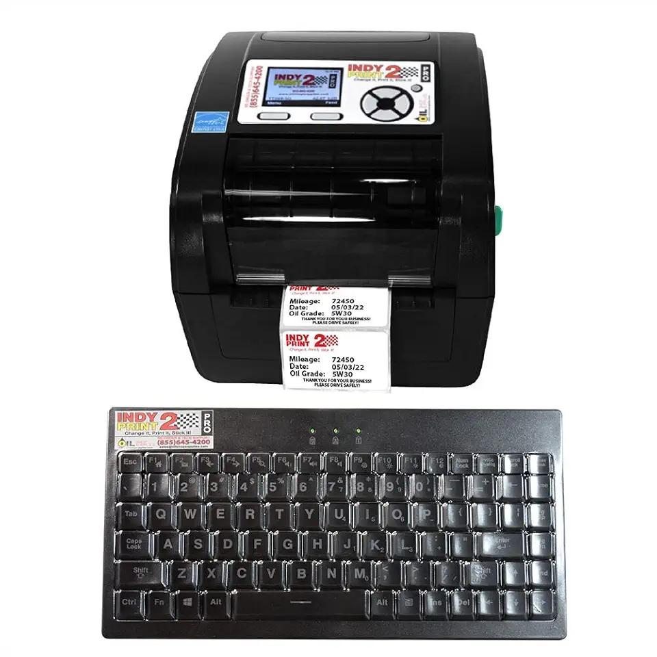Oil Change Reminder Printer - System Kit w/ 1000 Stickers + Ink Ribbon ...