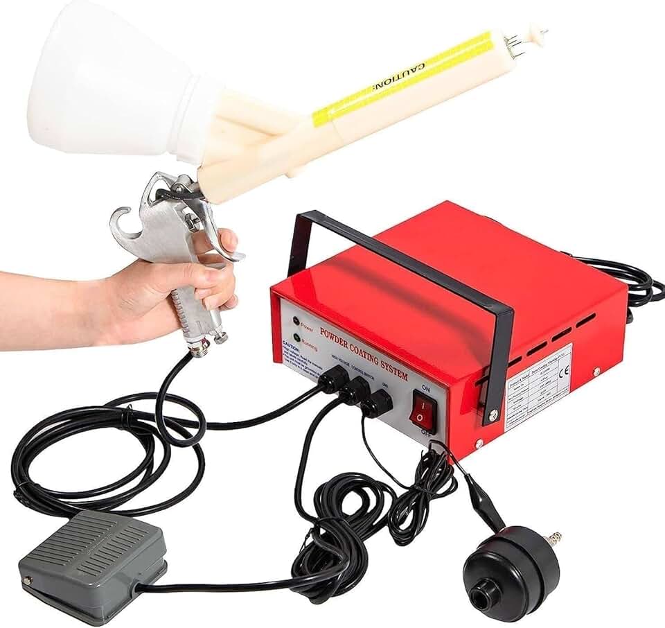 Electrostatic Powder Coating System Machine Spray Gun with Foot Switch ...