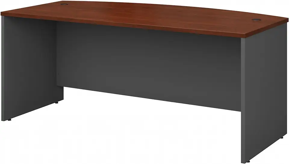 Bush Business Furniture Series C 72W Bow Front Office Desk in Hansen ...